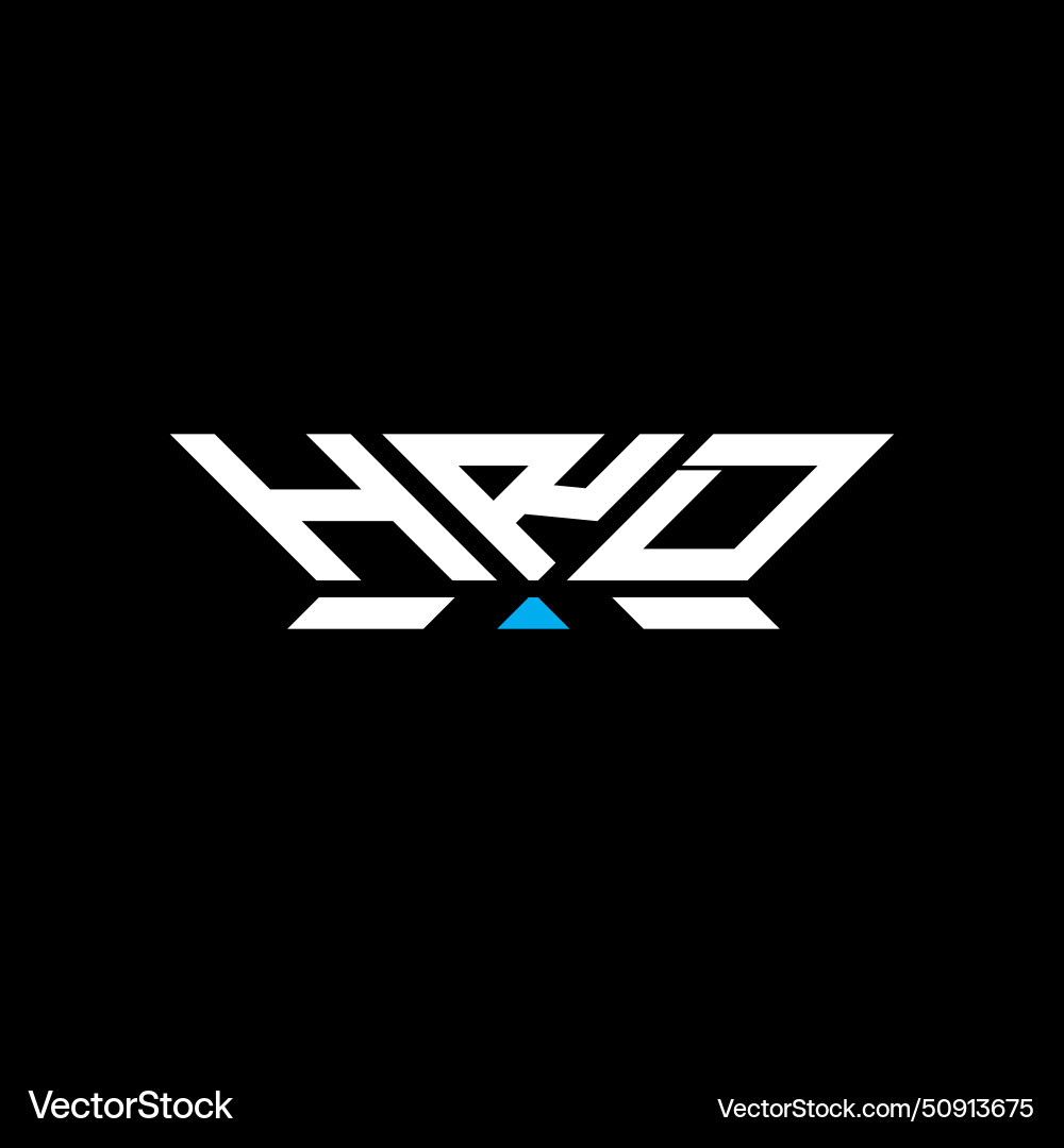 Hrd letter logo design hrd simple and modern logo Vector Image