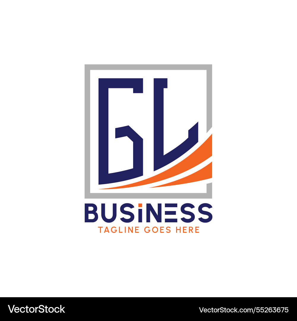 Letter gl business logo modern Royalty Free Vector Image
