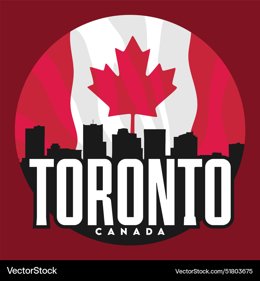 Toronto canada with beautiful views Royalty Free Vector