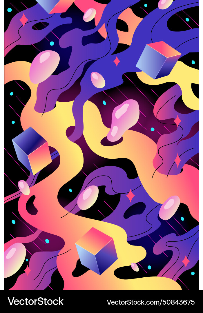 Vibrant colorful 80s retro background Royalty Free Vector