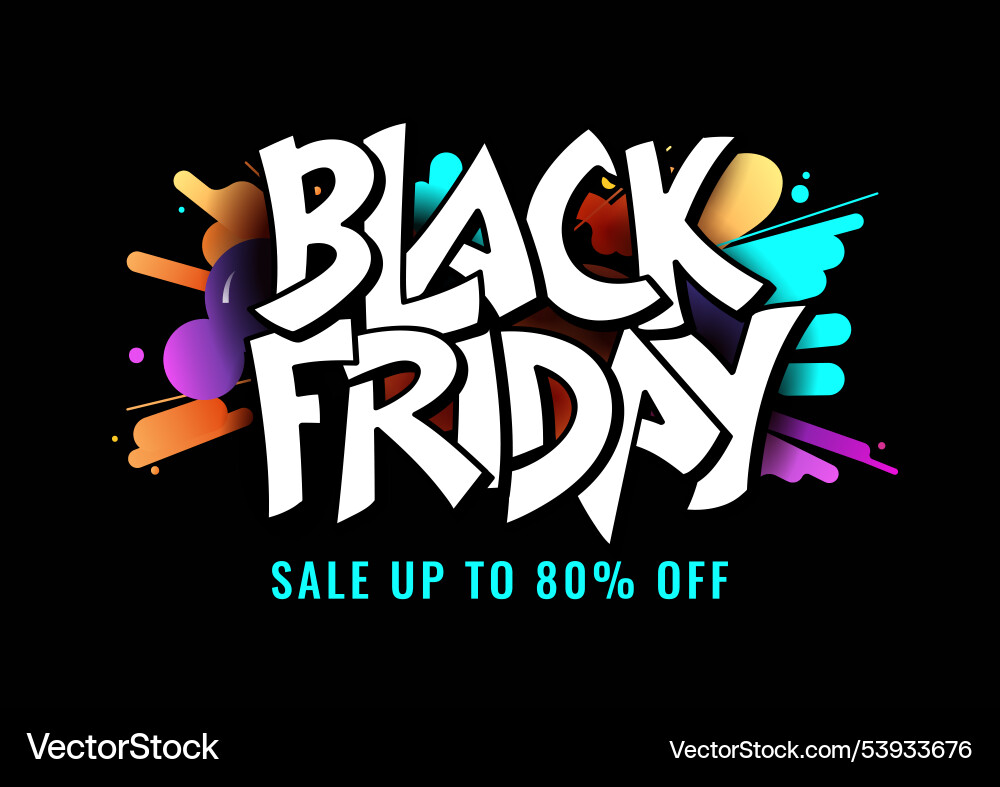 Black friday promotion banner Royalty Free Vector Image