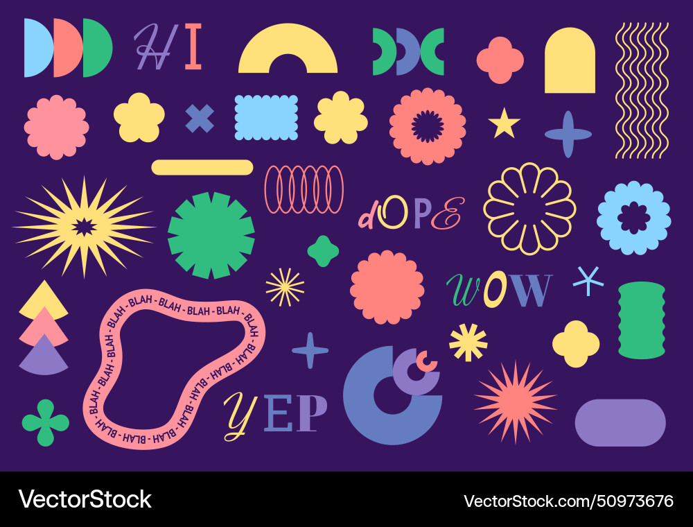 Cartoon color different naive playful abstract Vector Image