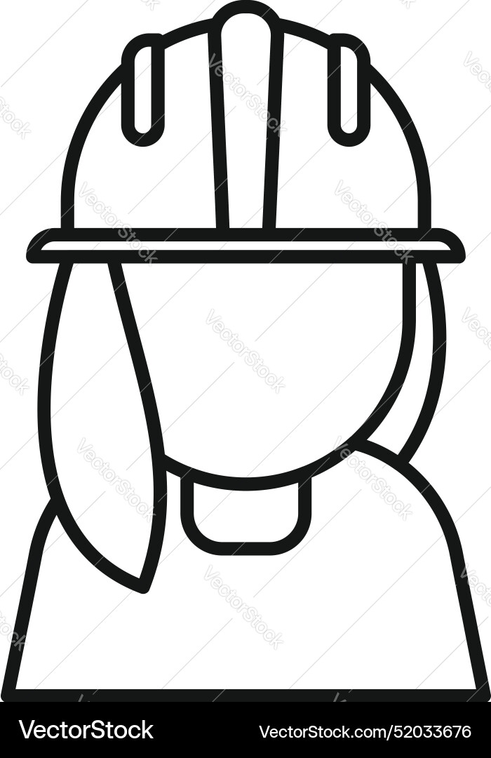 Female construction worker wearing hard hat safety