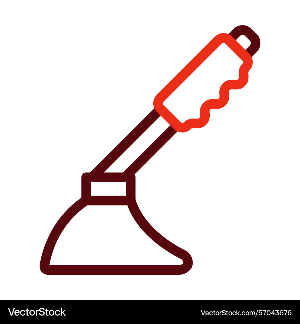 Handbrake thick line two color icons for personal Vector Image