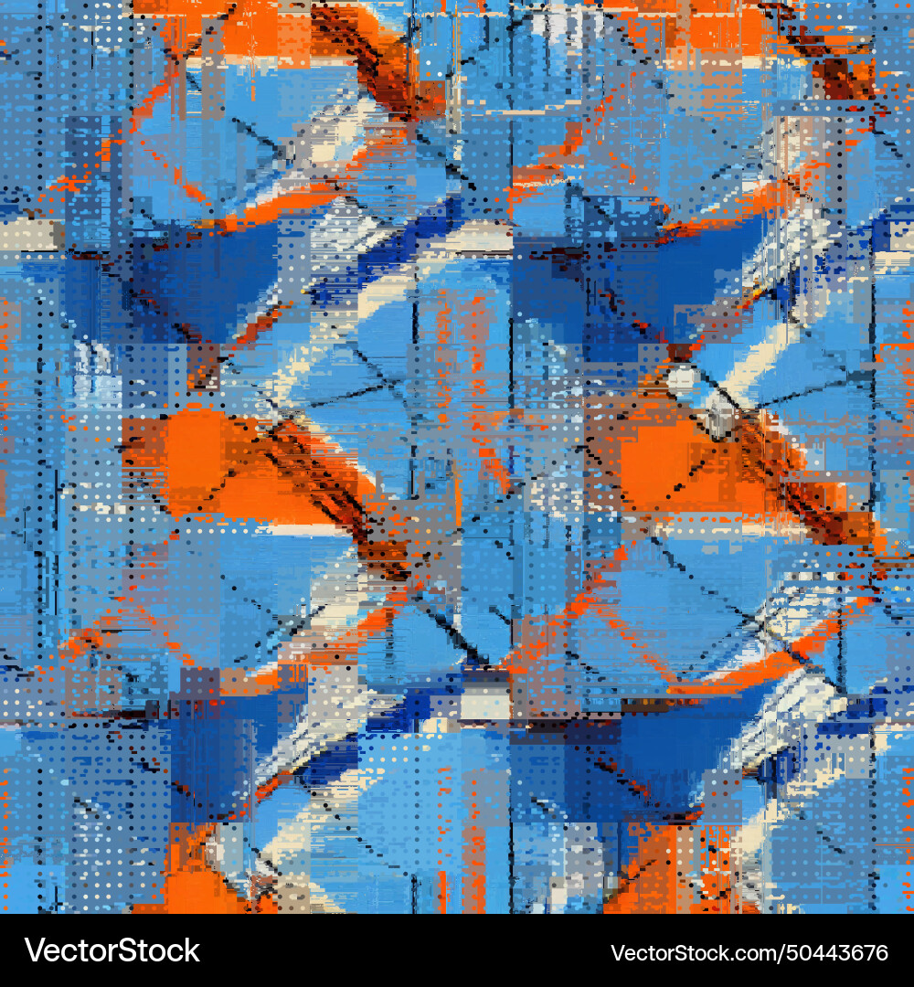 Image with imitation of grunge datamoshing Vector Image