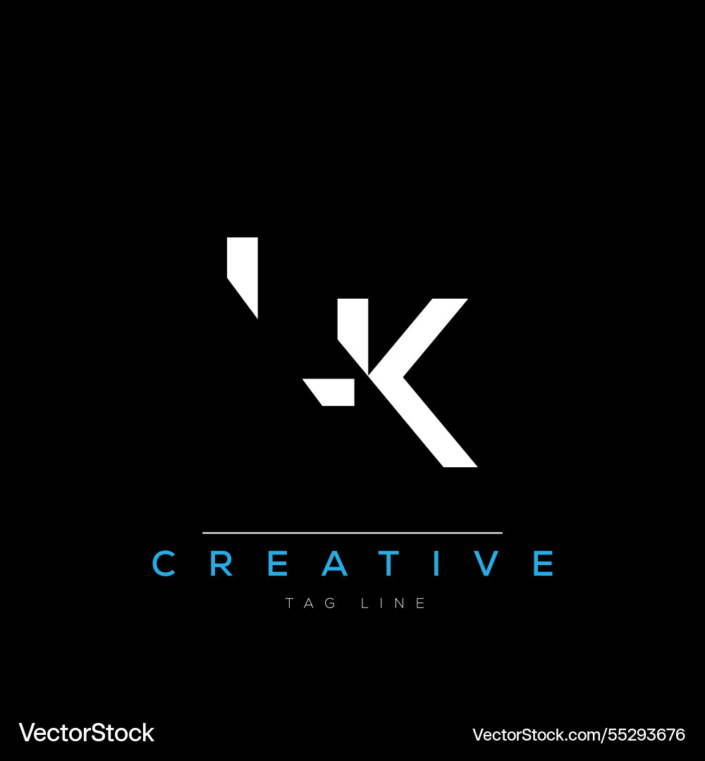 Lk creative monogram logo Royalty Free Vector Image