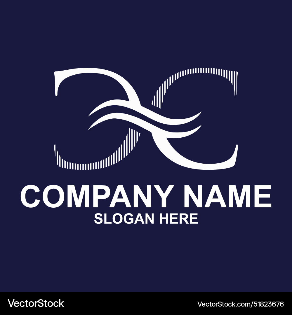 Logo letter c cc design for company Royalty Free Vector