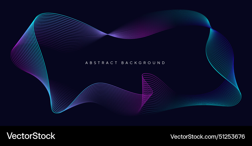 Modern purple blue gradient flowing wave lines Vector Image