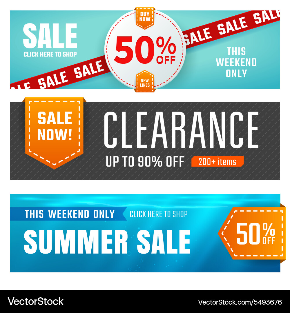 Sale Banners Collection Royalty Free Vector Image