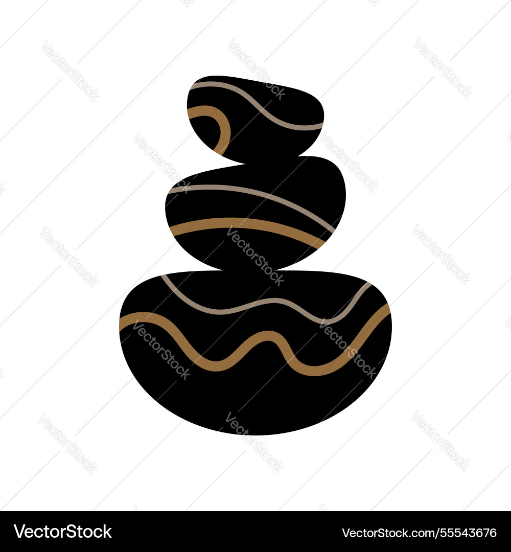 Spa stones icon balance logo relaxation symbol Vector Image