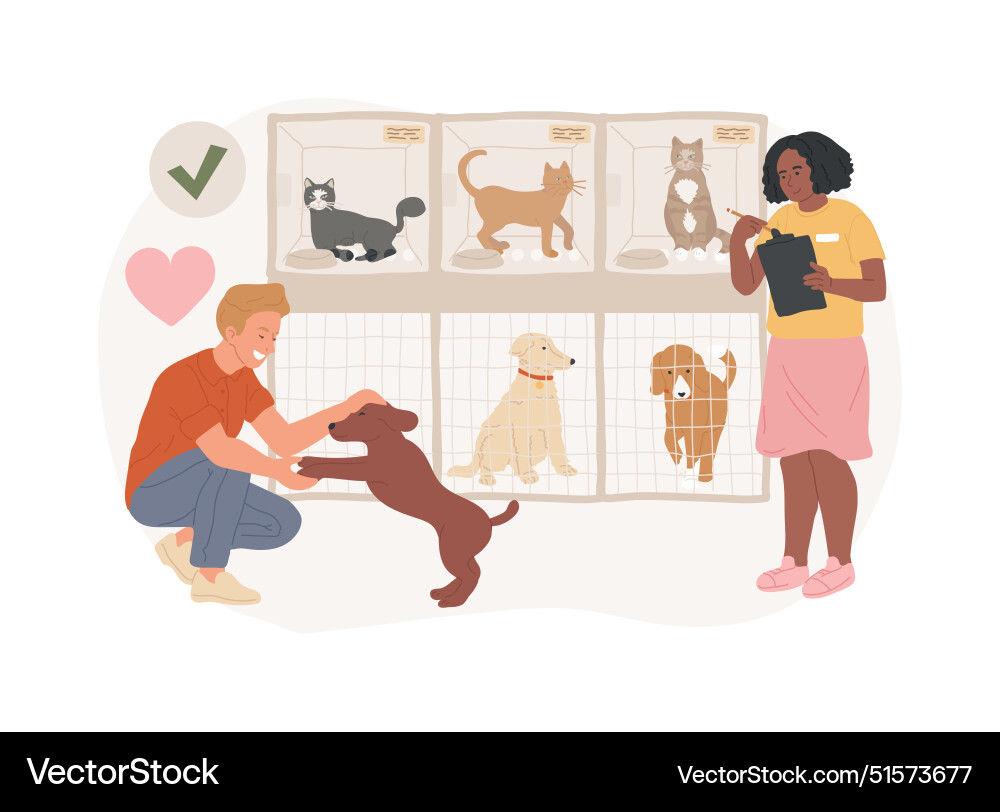 Animal shelter isolated concept Royalty Free Vector Image