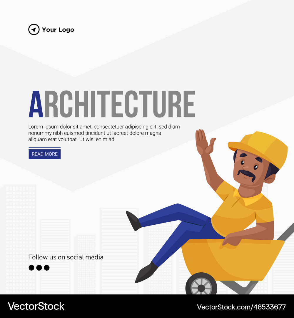 Architecture banner design template Royalty Free Vector