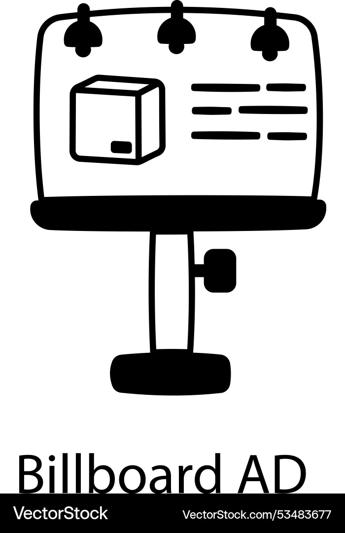 Billboard ad Royalty Free Vector Image - VectorStock