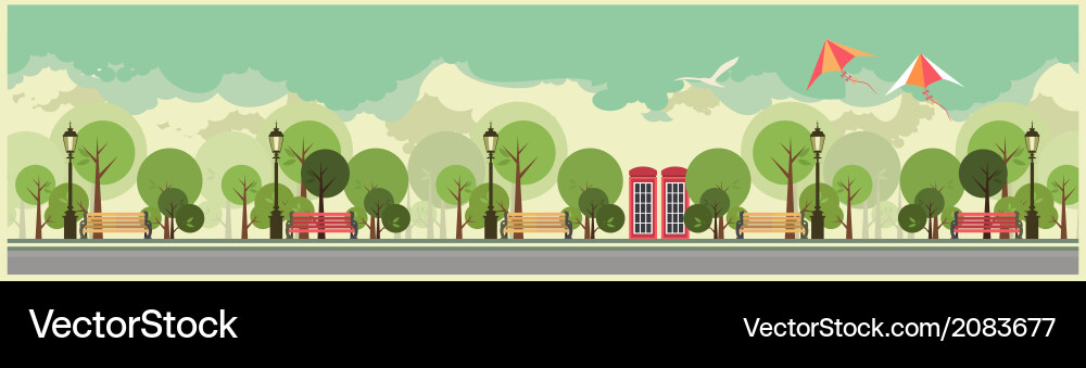 City park Royalty Free Vector Image - VectorStock