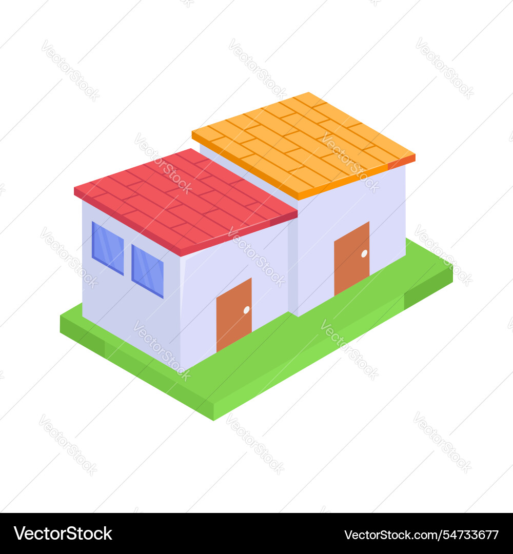 Duplex housing Royalty Free Vector Image - VectorStock