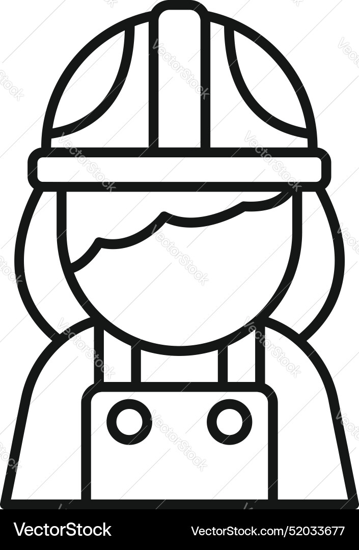 Female construction worker wearing hard hat Vector Image