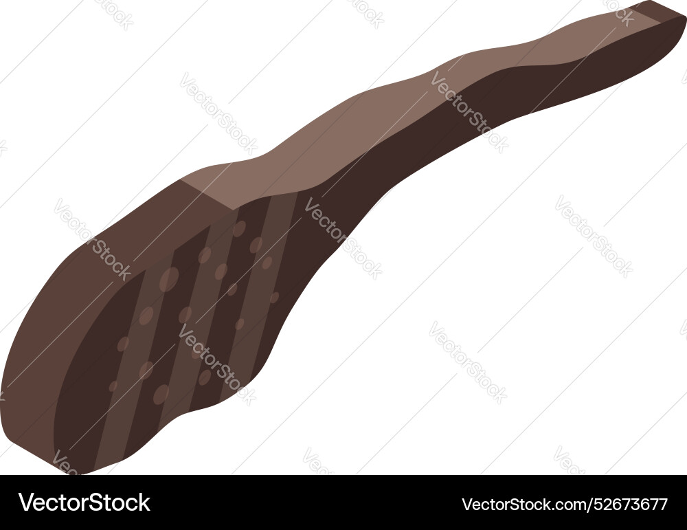 Isometric grilled t bone steak with grill marks Vector Image