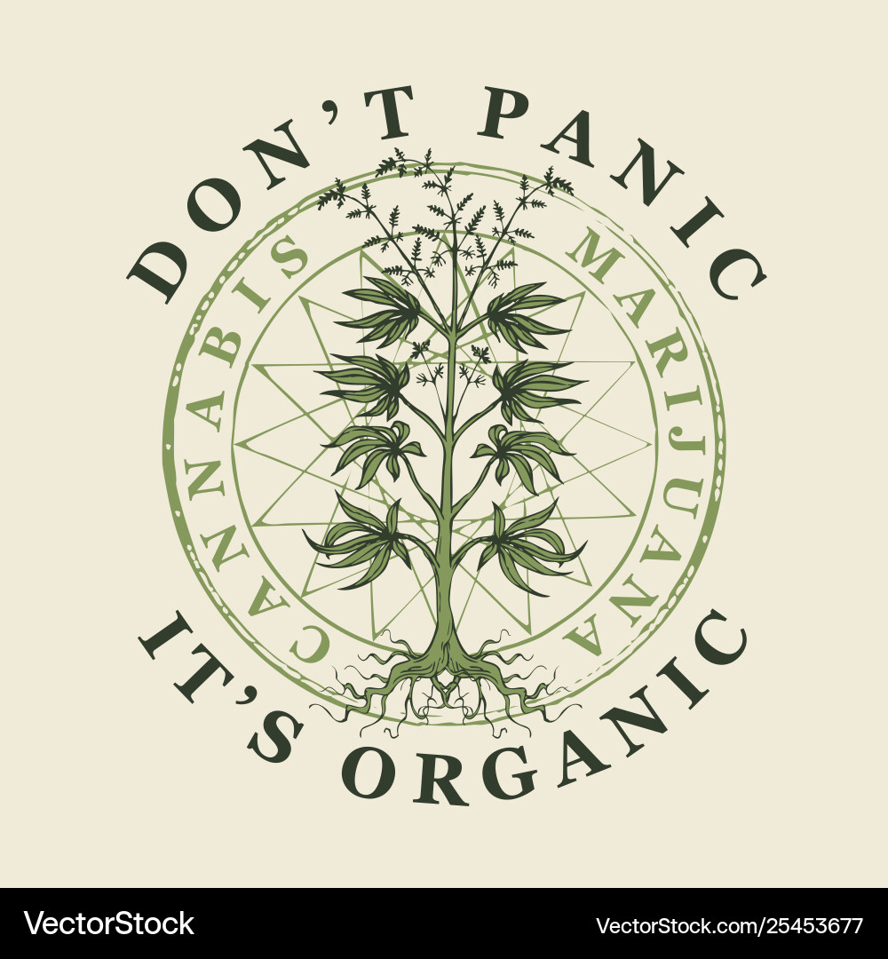 Legalize Marijuana Banner - Organic Royalty Free Vector