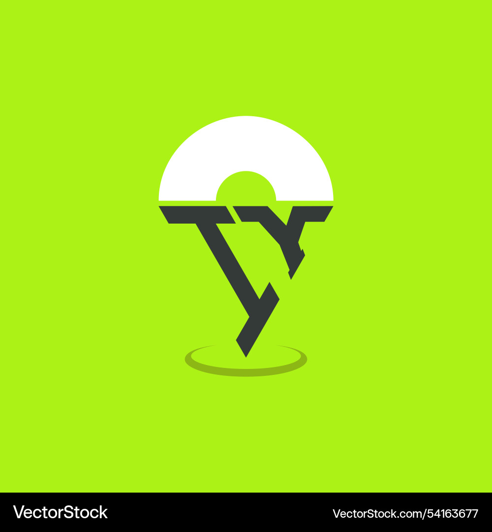 Letter iy location logo design modern initials Vector Image
