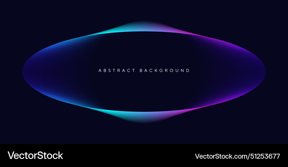 Neon glowing ellipse round curve shape Royalty Free Vector