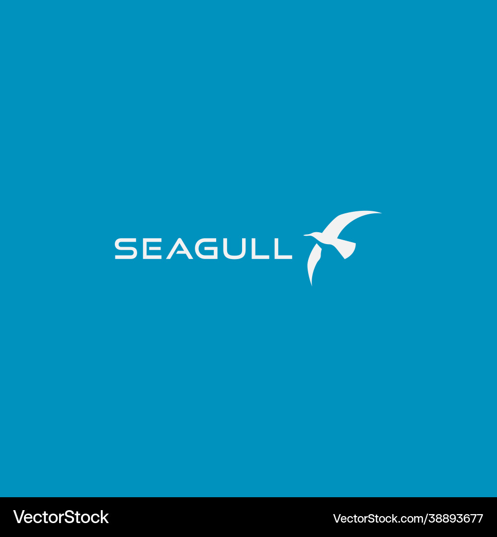 Seagull logo design template Royalty Free Vector Image