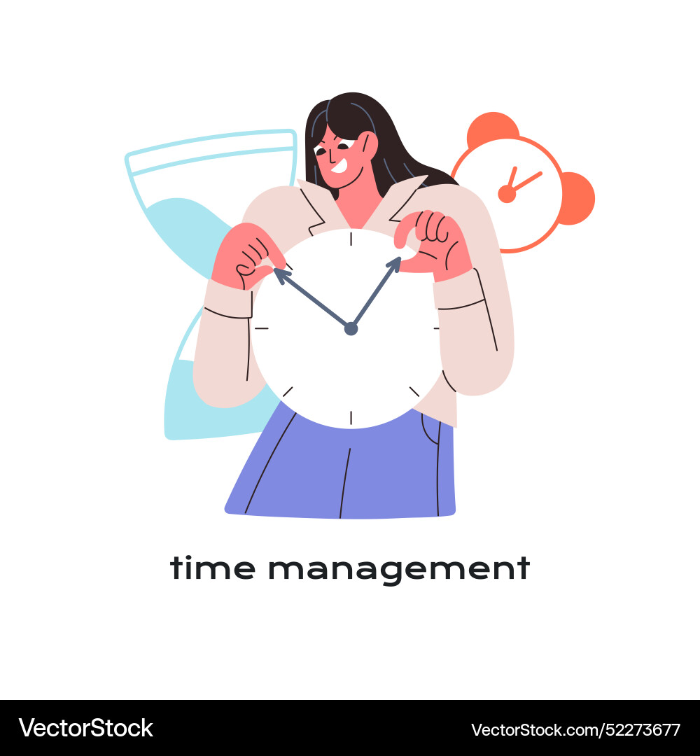 Time management concept self organization Vector Image