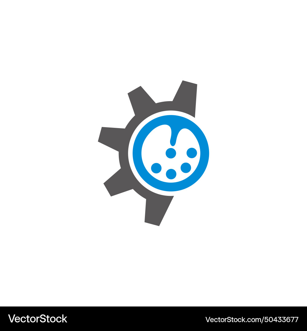 Washing machine water bubble mechanic symbol logo Vector Image