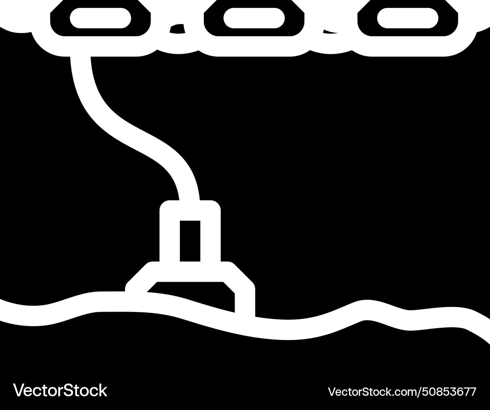 Wave energy generation tidal glyph icon Royalty Free Vector Wave energy generation tidal glyph icon Royalty Free Vector