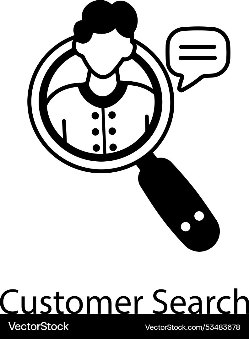 Customer search Royalty Free Vector Image - VectorStock