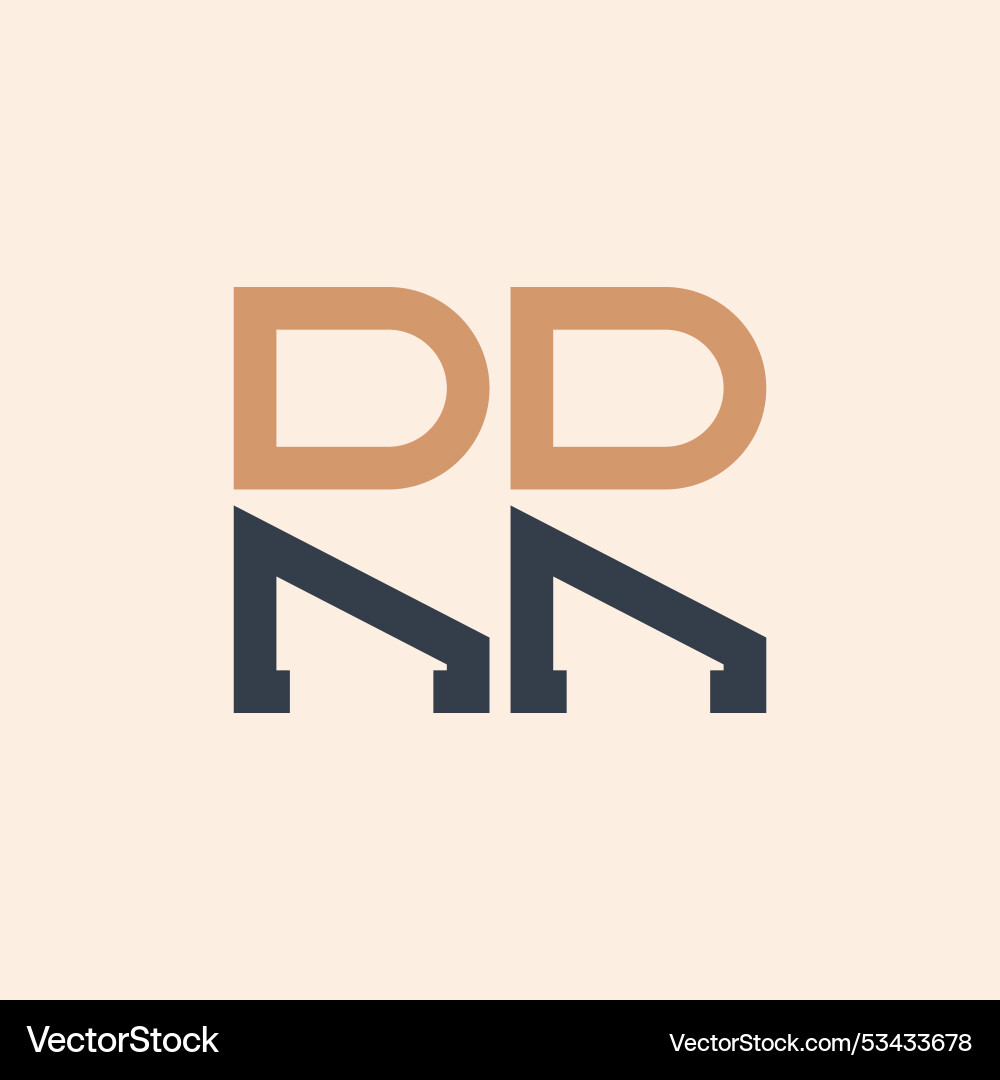 Modern rr letter logo design creative Royalty Free Vector