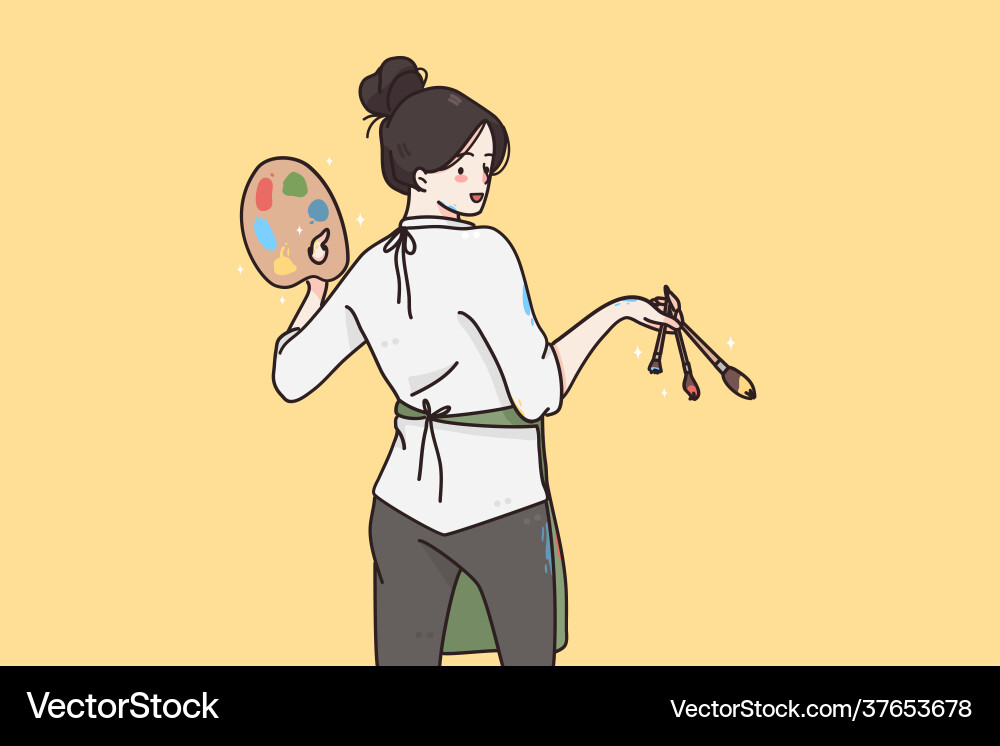 Painting and creative hobbies concept Royalty Free Vector
