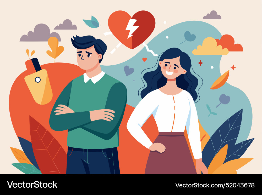 Relationship conflict Royalty Free Vector Image