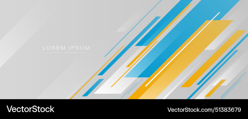 Abstract banner background modern blue and yellow Vector Image