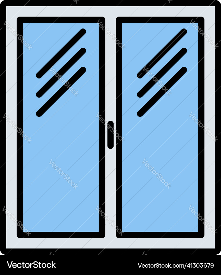 Icon of closed window frame Royalty Free Vector Image