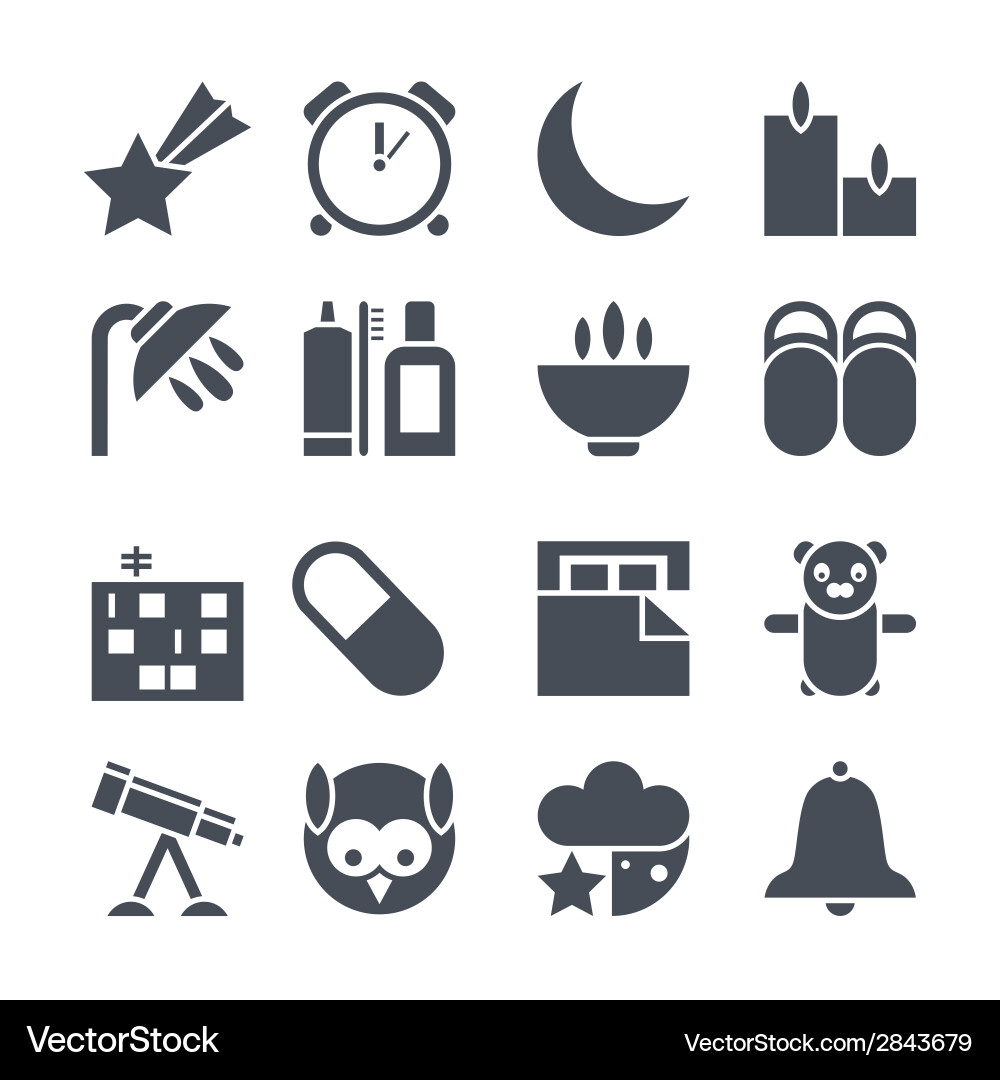 Icons deep sleep Royalty Free Vector Image - VectorStock