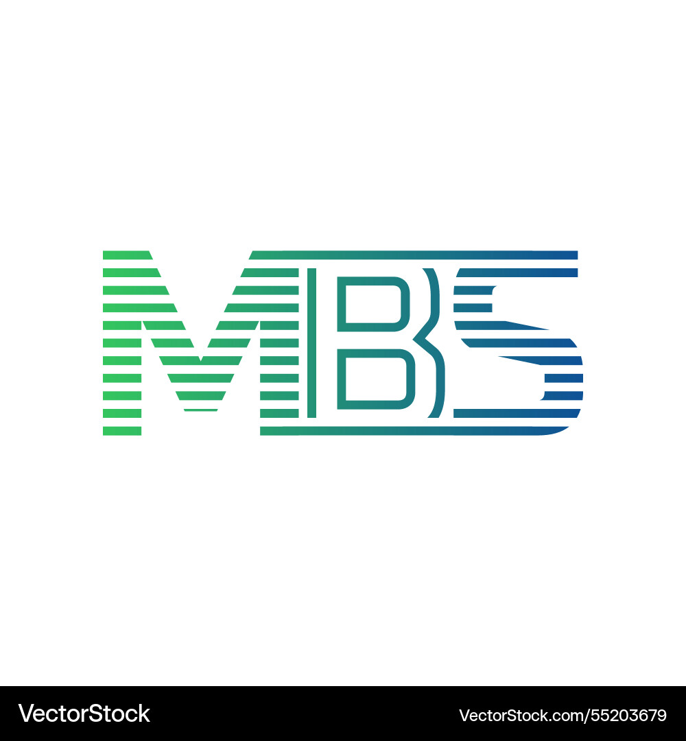 Modern mbs logo design letter minimalist Vector Image