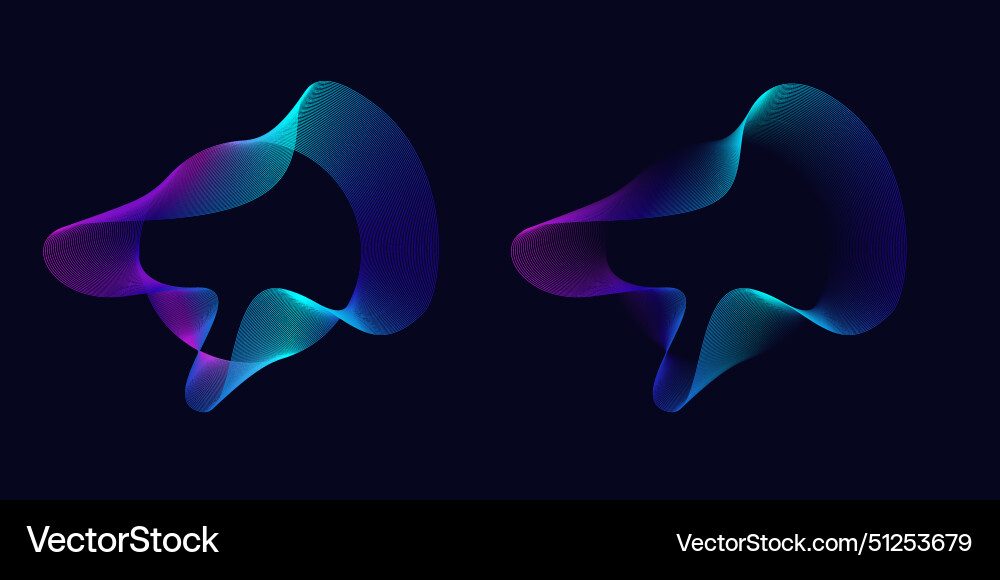 Neon lighted circular curve shaped circle Vector Image