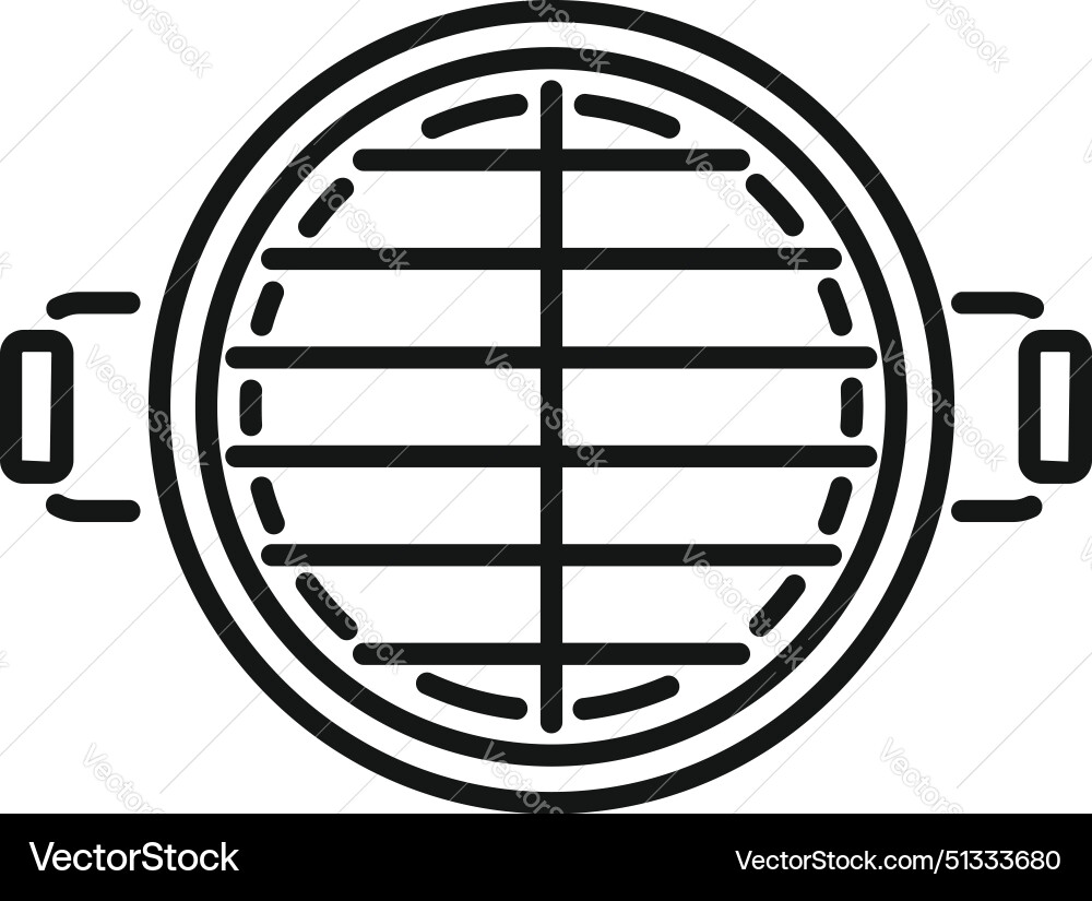 A barbecue grill top view Royalty Free Vector Image