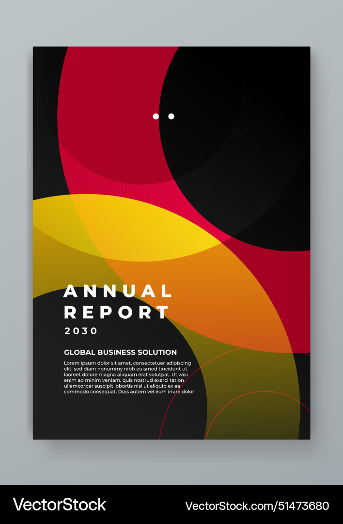 Colorful business annual report template Vector Image