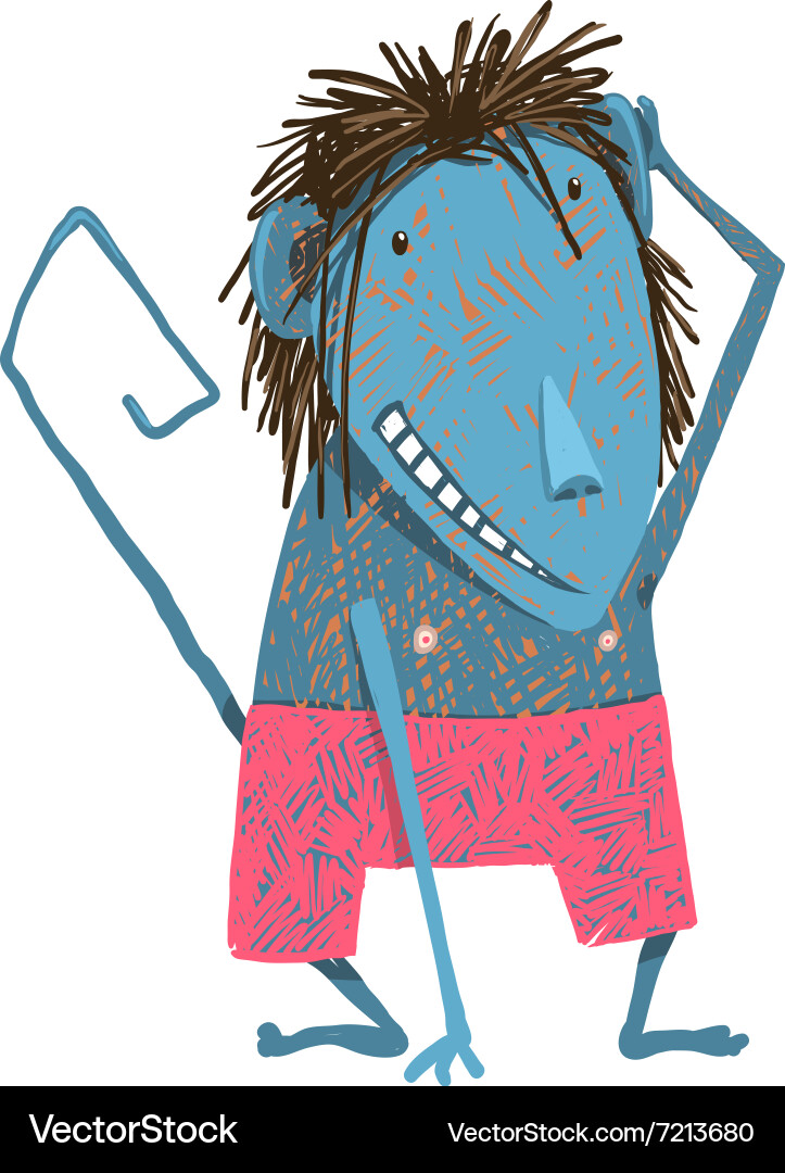 Comic Affen Cartoon Charakter Lizenzfreies Vektorbild