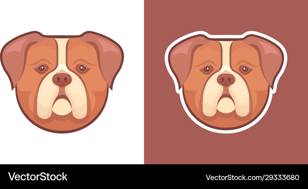 Face dog Royalty Free Vector Image - VectorStock