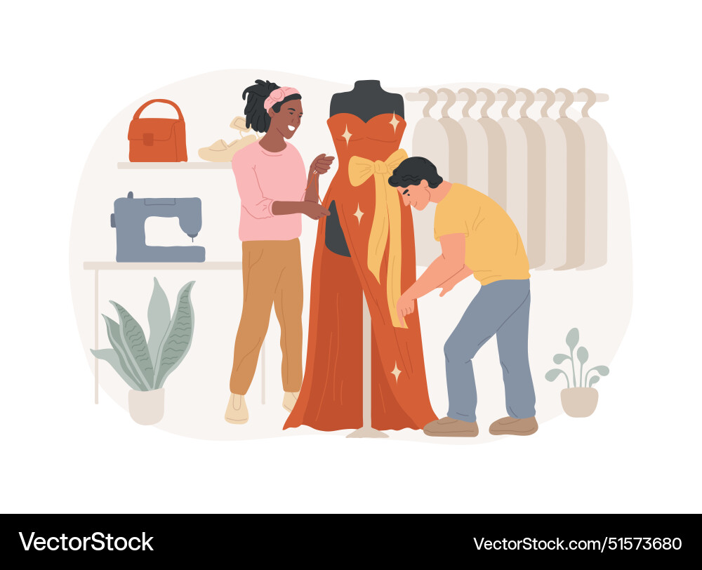 Fashion house isolated concept Royalty Free Vector Image