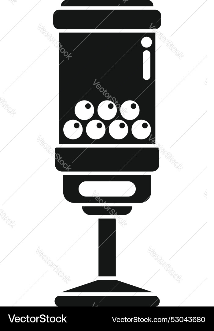 Gumball vending machine offering chewing gum Vector Image