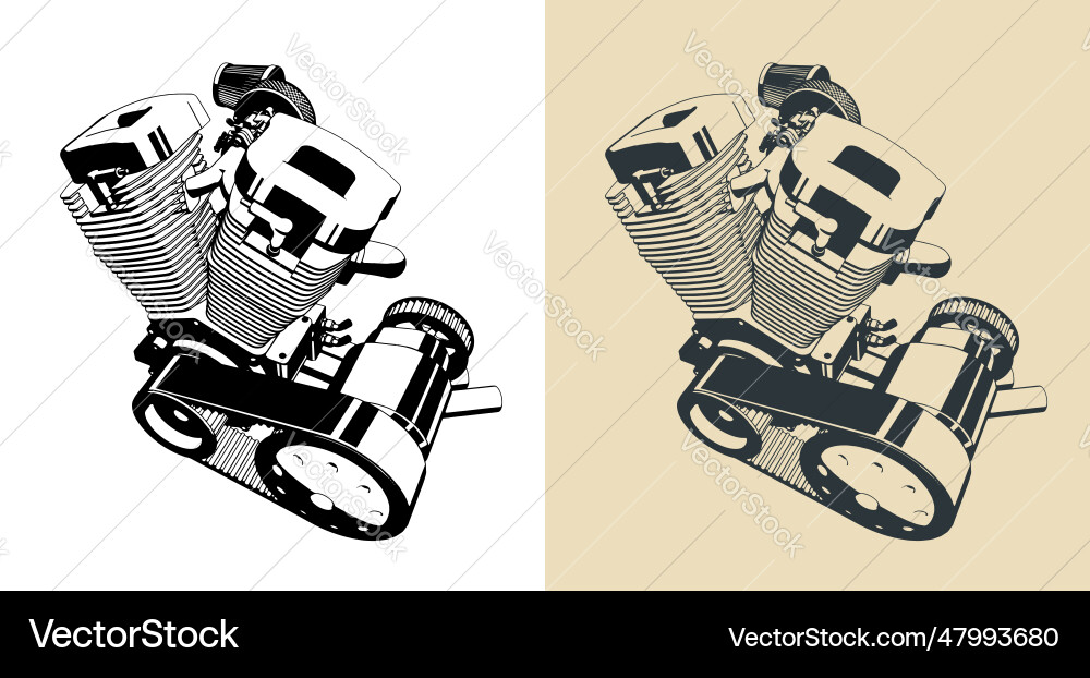 Motorcycle engine Royalty Free Vector Image - VectorStock