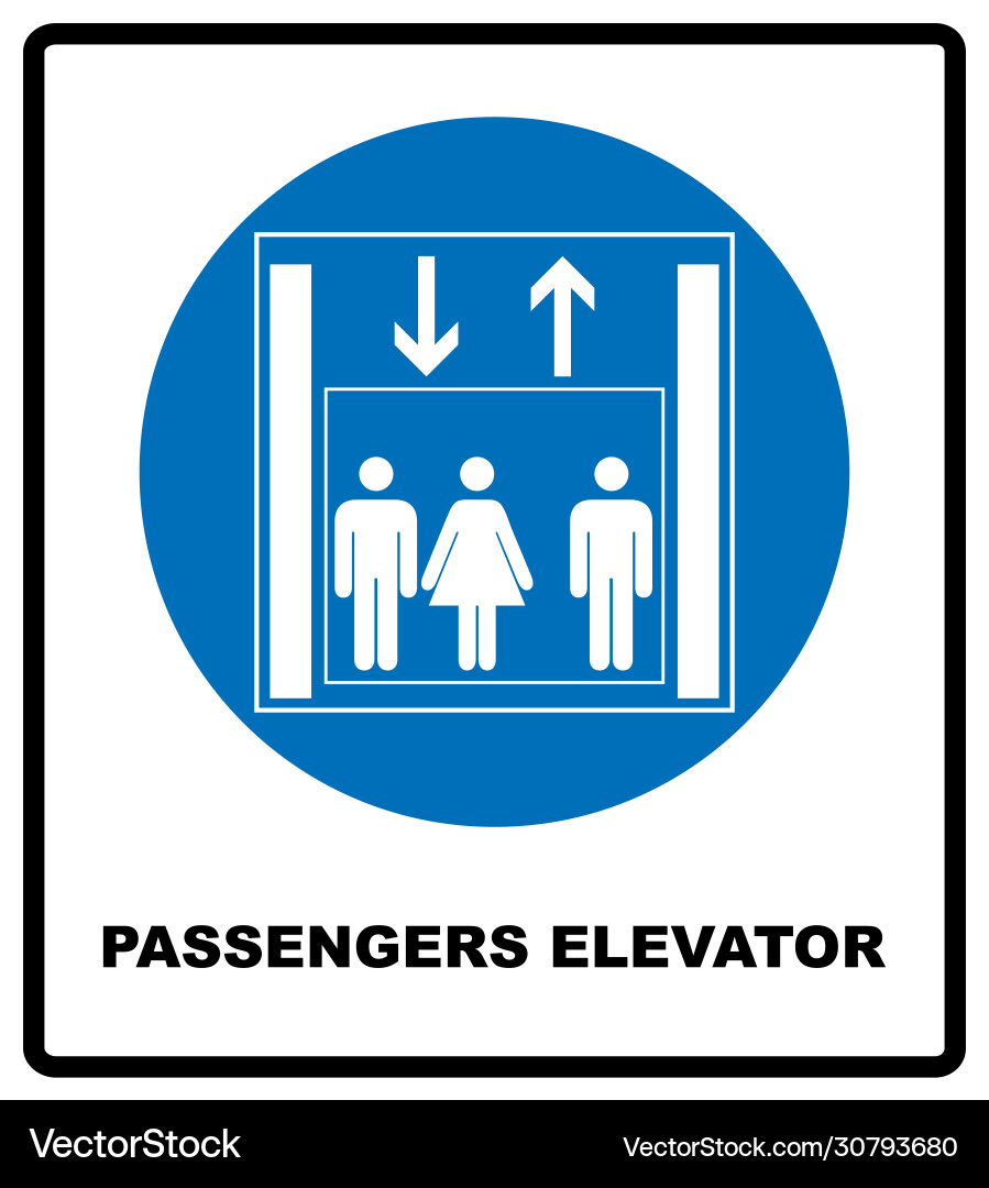 Passengers elevator sign lift icon Royalty Free Vector Image