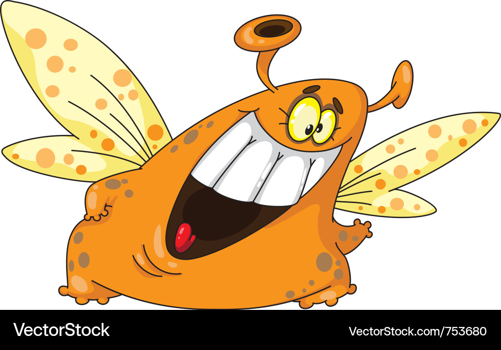 Spooky Butterfly Monster Royalty Free Vector Image