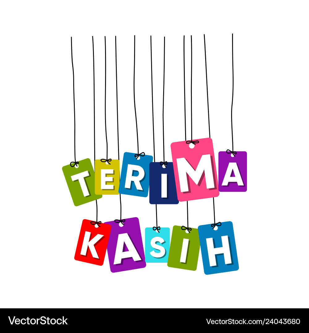 Terima kasih greeting card Royalty Free Vector Image
