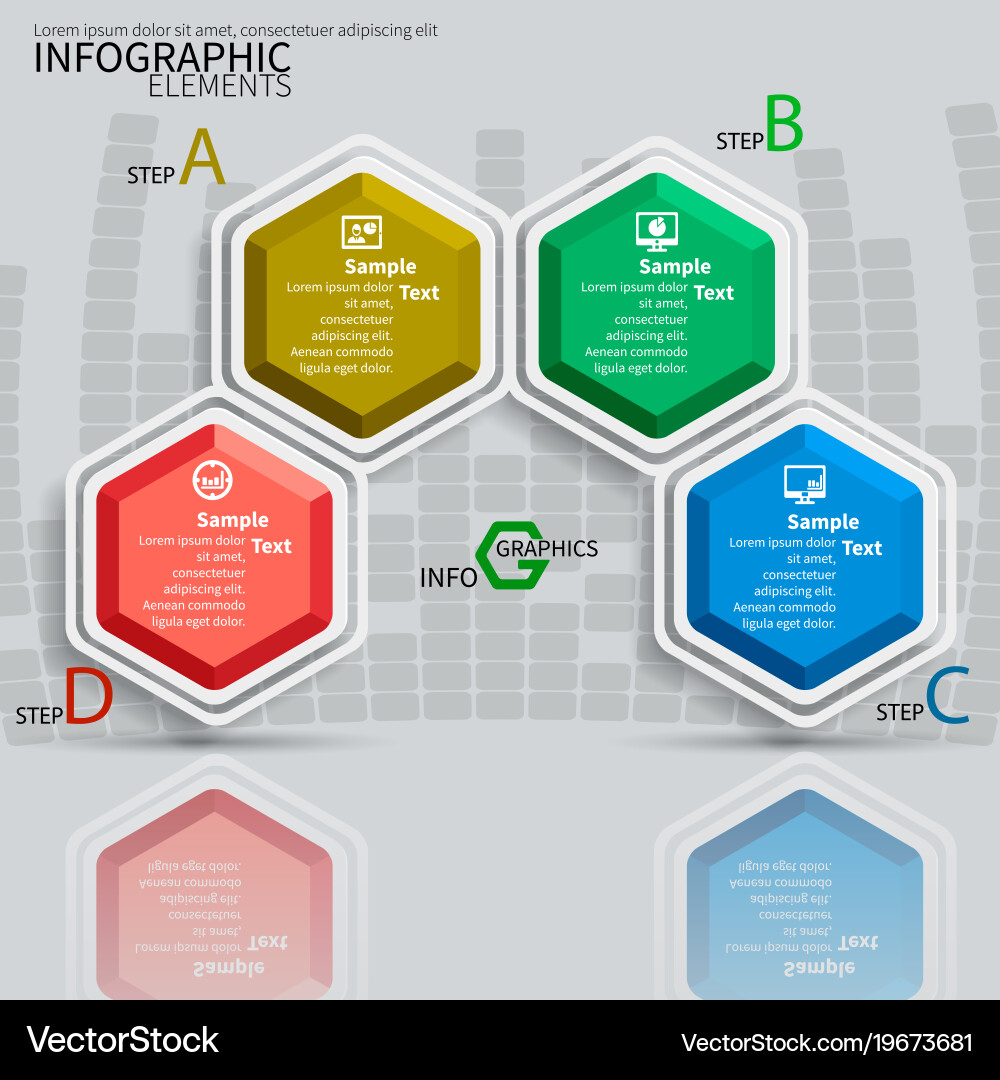 Abstract 3d paper infographics Royalty Free Vector Image