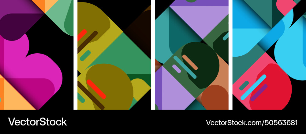 Balance movement geometric backgrounds poster Vector Image