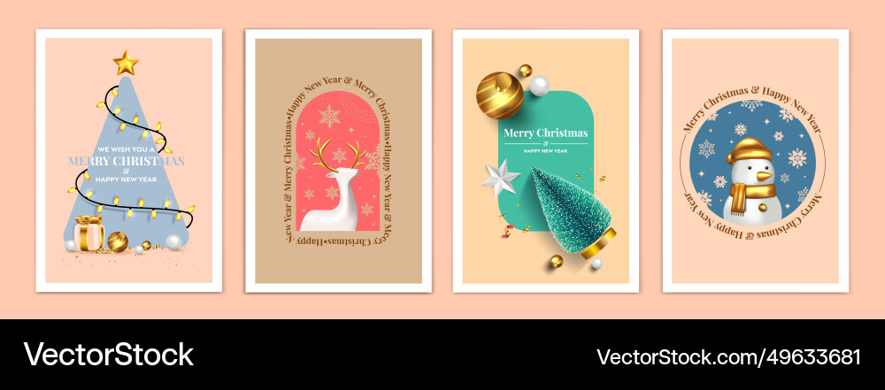 Christmas greeting card design 2024 Royalty Free Vector